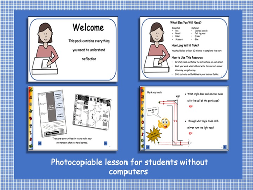 Light - Reflection in a Plane Mirror - Fully Resourced Distance ...