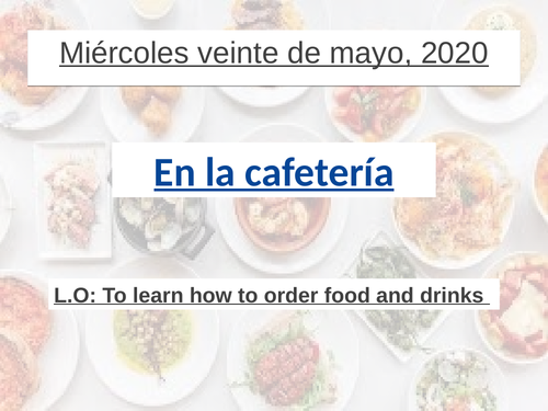 En la cafetería/comida KS3 | Teaching Resources