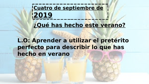 ¿Qué has hecho en vacaciones? Preterito perfecto | Teaching Resources