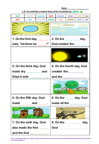 Christian/Jewish/Muslim Creation Story Lesson - KS1 RE | Teaching Resources Christian/Jewish/Muslim Creation Story Lesson - KS1 RE | Teaching Resources