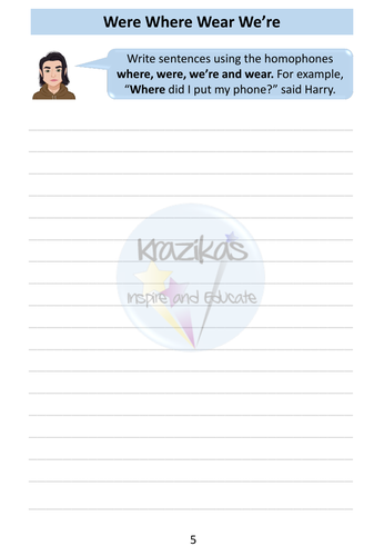 Functional Skills English - Entry Level 1 - Homophones - Where, Were ...
