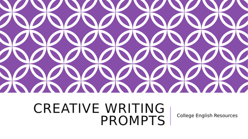 Creative Writing Fiction Prompt Powerpoint Series 2 | Teaching Resources