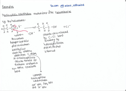 Year 1 AS Chemistry organic Mechanisms Syntheses (synthetic routes ...