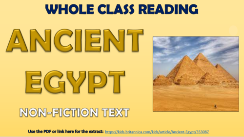 Ancient Egypt Non-Fiction Text - Whole Class Reading Session ...
