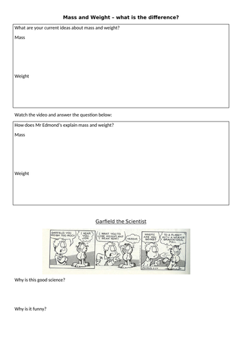 KS3 Science | 3.1.2 Gravity - Lesson 2 - Mass and Weight FULL LESSON ...