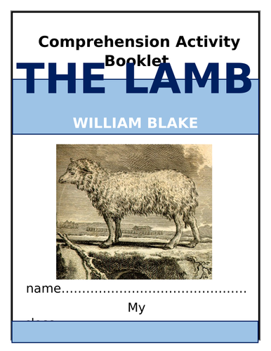 The Lamb - William Blake - Comprehension Activities Booklet! | Teaching ...