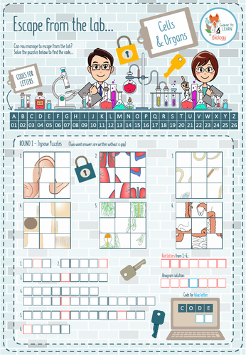 Organs and Cells - Escape Room (KS3/4) | Teaching Resources