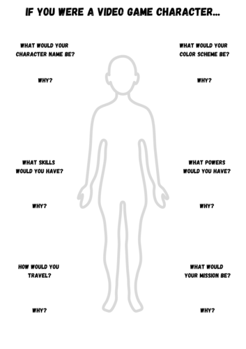 Back to School | Video Game Character Design | Ice-Breaker | Teaching ...