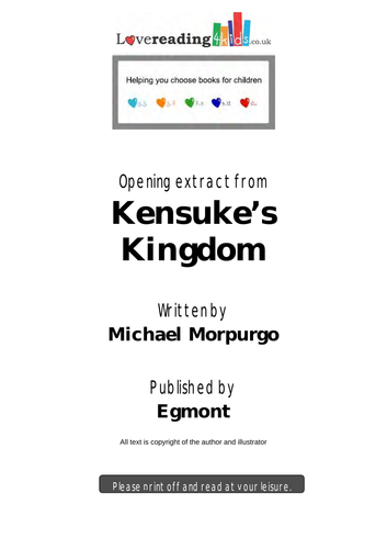 Kensuke's Kingdom - Whole Class Reading Session! | Teaching Resources