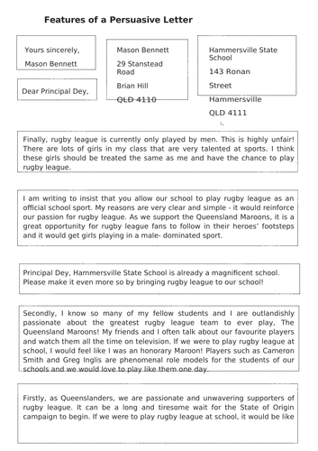 Year 5 Persuasive letter writing | Teaching Resources