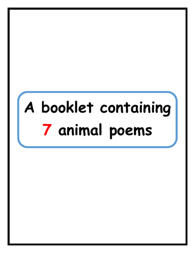 Animal Poetry - PowerPoint with integrated activities | Teaching Resources