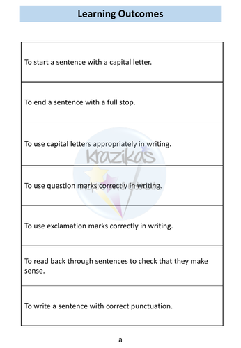 Functional Skills English - Entry Level 2 - Writing - Punctuation ...