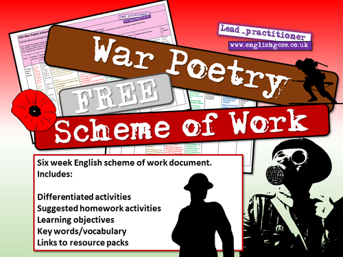War Poetry Scheme of Work | Teaching Resources