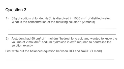Chemistry Moles activity pack - slides with answers GCSE / AS revision ...