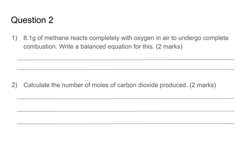 Chemistry Moles activity pack - slides with answers GCSE / AS revision ...