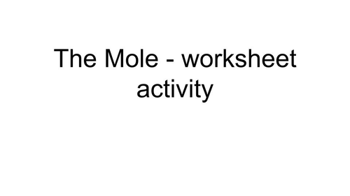 Chemistry Moles activity pack - slides with answers GCSE / AS revision ...