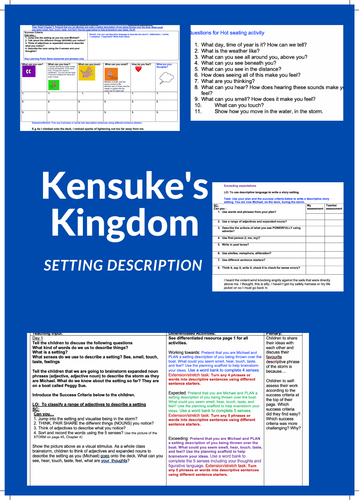 Kensuke's Kingdom planning- setting description - Chapter 3 | Teaching ...