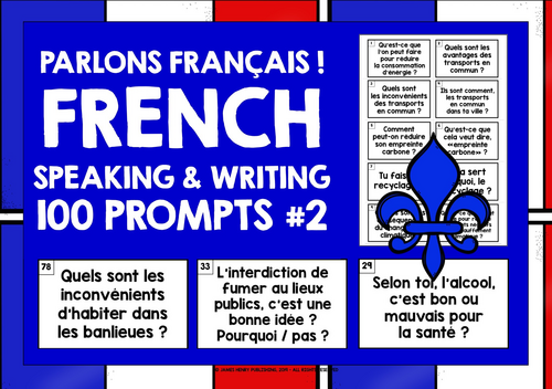 FRENCH SPEAKING & WRITING PROMPTS #2 | Teaching Resources