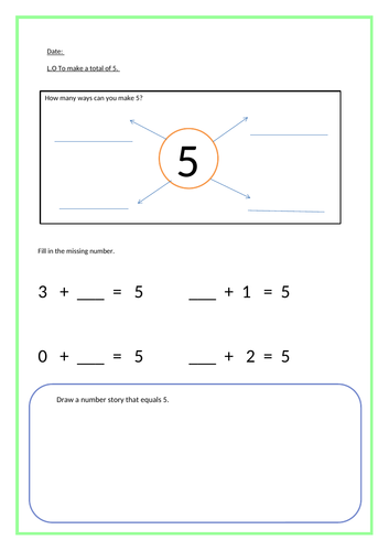 Number Bonds to 5 Lesson Pack | Teaching Resources