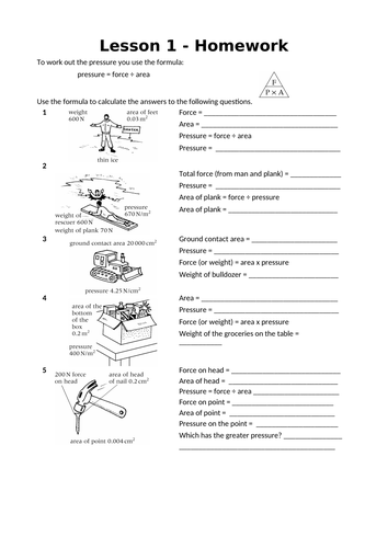 KS3 Science | 3.1.4 Pressure - Lesson 1 - What is pressure FULL LESSON ...