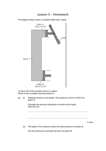 KS3 Science | 3.1.4 Pressure - Lesson 5 - Hydraulics FULL LESSON ...