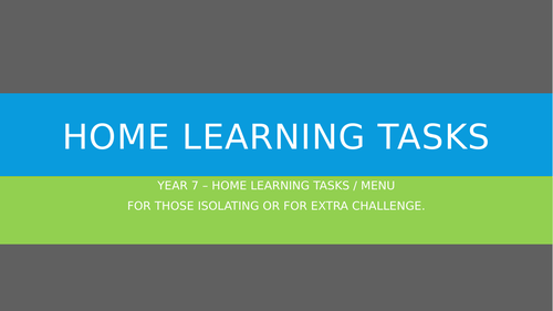 year 7 devising unit READY TO TEACH ( and free home learning menus for whole year - can be ...