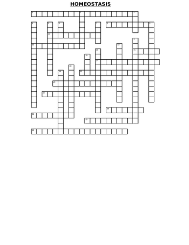 Communication, Homeostasis and Energy A Level Biology Crosswords ...