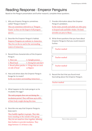 Emperor Penguins - Information Text | Teaching Resources