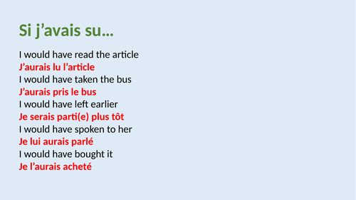 Si clauses | Teaching Resources