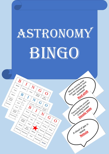 Physics Bingo: Astronomy/Space | Teaching Resources