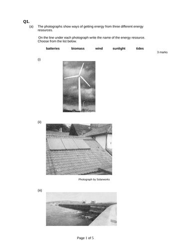 KS3 Science | 3.3.1 Energy costs - Lesson 3 - Renewable energy FULL ...