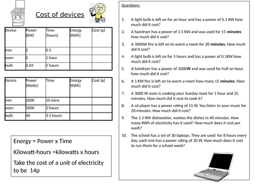KS3 Science | 3.3.1 Energy costs - Lesson 4 - Paying for energy FULL ...