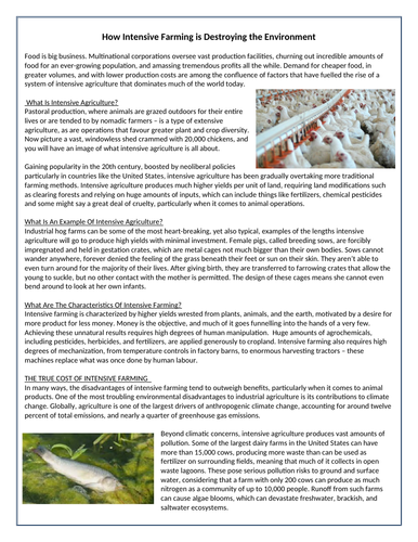 How Intensive Farming is Destroying the Environment - Reading ...