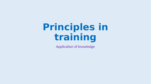 BTEC Sport: Unit 1 Principles of Training | Teaching Resources