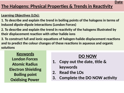 The Halogens: Properties & Reactivity | Teaching Resources
