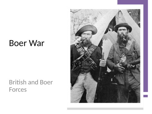 Boer War: British and Boer Forces | Teaching Resources