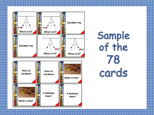 Light - Reflection - Wildcard & Snap Card Games KS3 | Teaching Resources