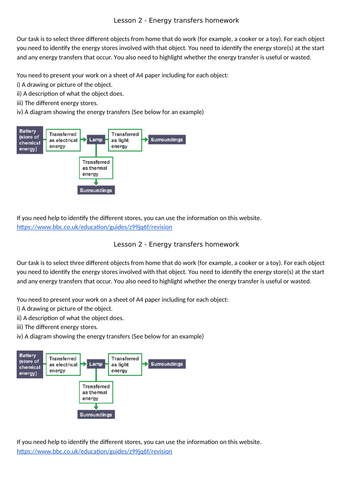KS3 Science | 3.3.2 Energy transfer - Lesson 2 - Shifting energy FULL ...