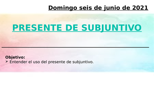 presente del subjuntivo | Teaching Resources