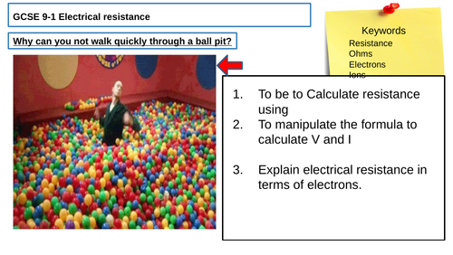 Electrical resistance equation R=V/I | Teaching Resources