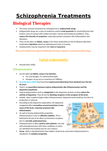 Treatments for Schizophrenia | Teaching Resources