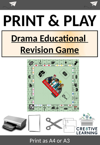 Drama Revision - Board game End of Term | Teaching Resources