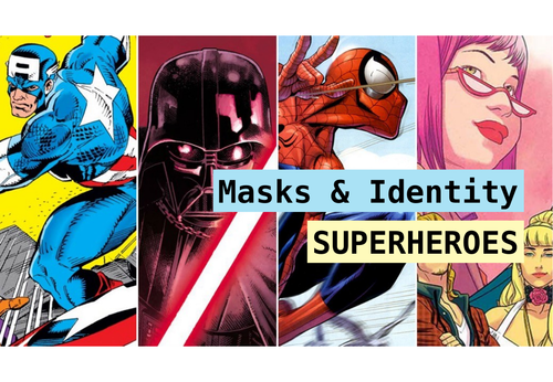 Art & Design - Cultural Masks Worksheets - SUPERHEROES | Teaching Resources