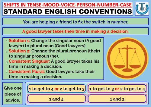 SHIFTS IN TENSE MOOD VOICE PERSON CASE NUMBER: 52 BOOM CARDS | Teaching ...