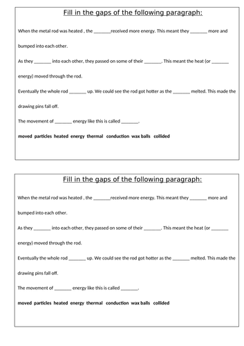 KS3 Science | 3.3.4 Heating and cooling - Lesson 2 - Conduction FULL ...