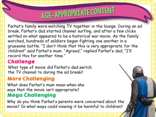 Age ratings & appropriate content | Teaching Resources