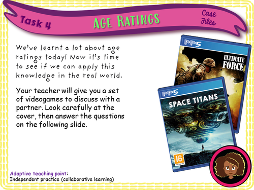 Age ratings & appropriate content | Teaching Resources