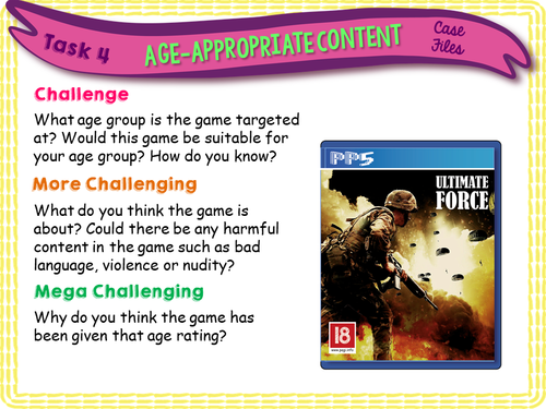 Age ratings & appropriate content | Teaching Resources