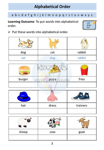 Functional Skills English - Entry Level 2 - Alphabetical Order ...