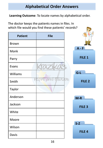 Functional Skills English - Entry Level 2 - Alphabetical Order ...